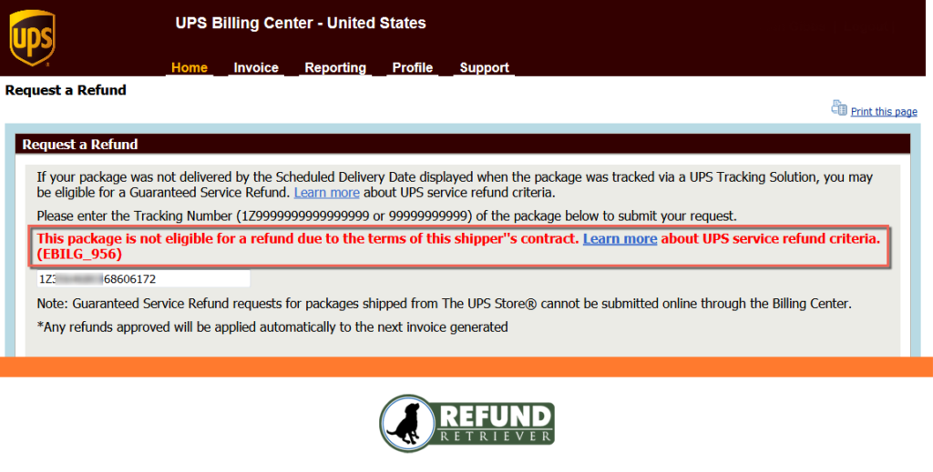 UPS GSR Waiver (Guaranteed Service Refund) - What to know