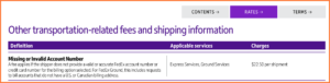 FedEx Missing or Invalid Account Number