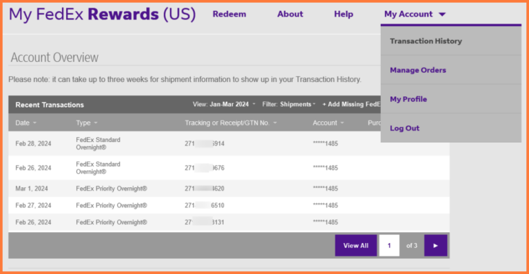 FedEx My Rewards Account Enrollment Issues